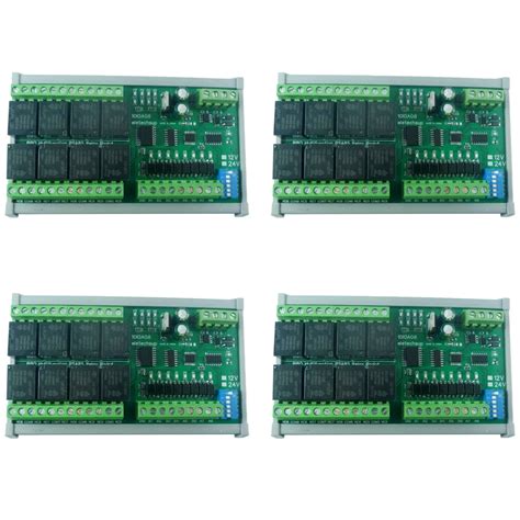 10ioa08 Dc 12v 24v 8i8o Uart Rs485 Relay Module Modbus Rtu Plc Io Expanding Module 