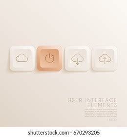 Modern Ui Button Set Vector Illustration Stock Vector Royalty Free Shutterstock