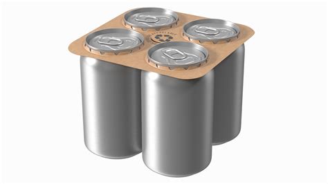 3d Paper Based Multipack 4 Soda Can Solution Turbosquid 2136763