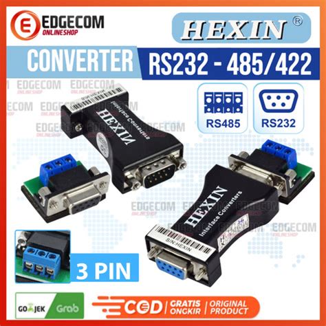 Jual HEXIN RS232 To 485 Serial Port Data Interface Adapter 3 Pin DB9 Jakarta Pusat Edgecom