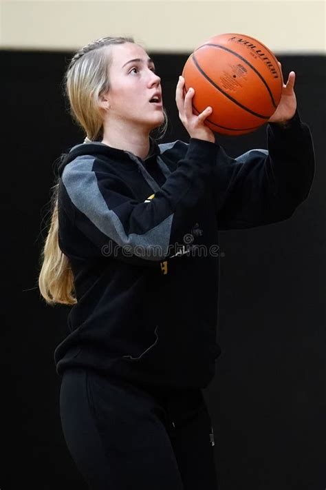 Vertical Of A Girl Exercising For The Girls Fall High School Basketball