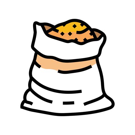 Grain Canvas Bag Wheat Color Icon Vector Illustration 21754594 Vector Art At Vecteezy