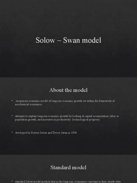 Solow Swan Model Pdf Economic Growth Macroeconomics