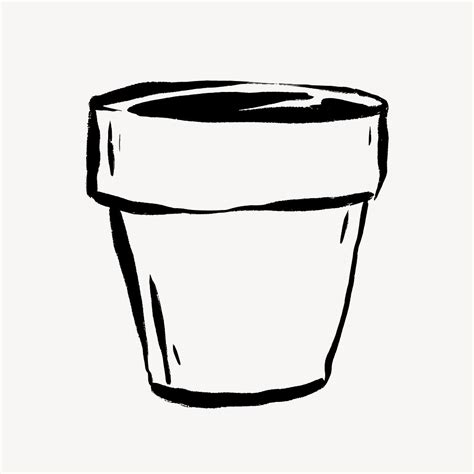 Clay Pot Clipart Drawing Illustration Premium Vector Rawpixel