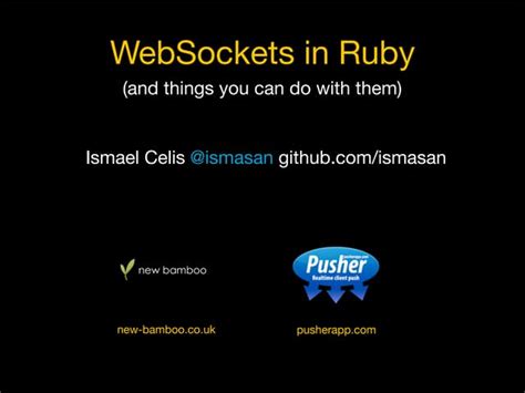 Websockets Talk At Rubyconf Uruguay 2010 Pdf