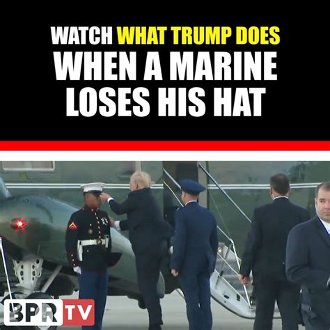 Incredible Trump Takes Action When A Marine Loses His Hat Incredible