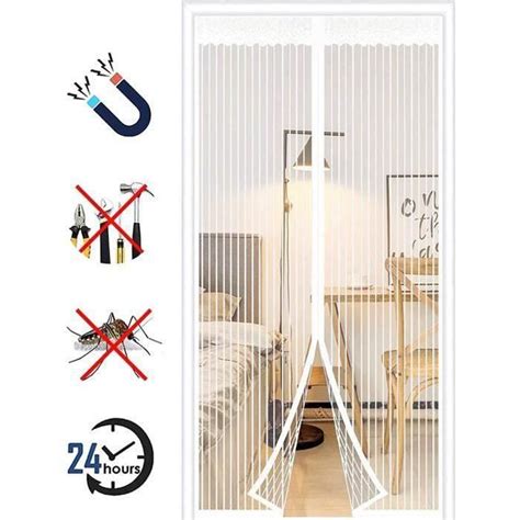 Rideau Moustiquaire Magnétique Rideau de Porte Antimoustique pour Couloirs Portes Patio