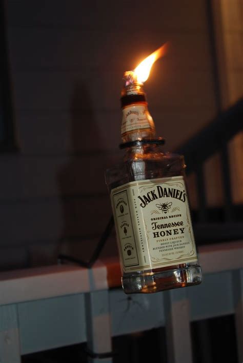 Honey Jack Tiki Torch Deck Brackets Tiki Torches Liquor Bottle