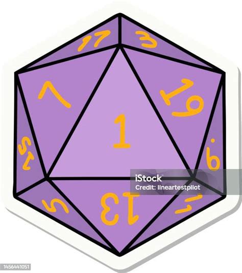 자연 1 D20 주사위 롤의 스티커 0명에 대한 스톡 벡터 아트 및 기타 이미지 0명 굴리기 문신 Istock