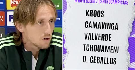 Modric And Lunin Out As Real Madrid Unveil 22 Man Squad For Betis
