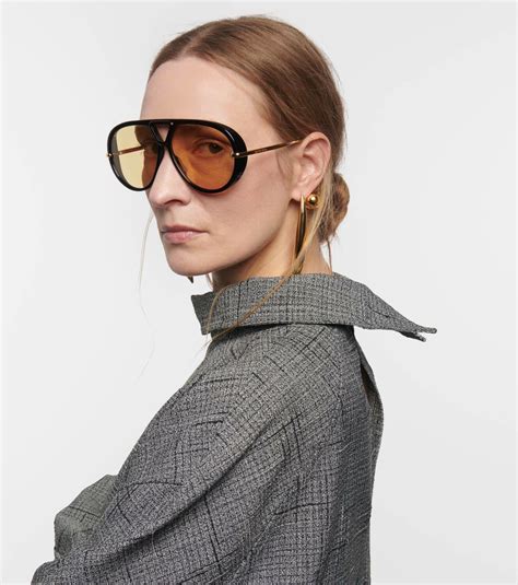 Bottega Veneta Drop Aviator Sunglasses Bottega Veneta