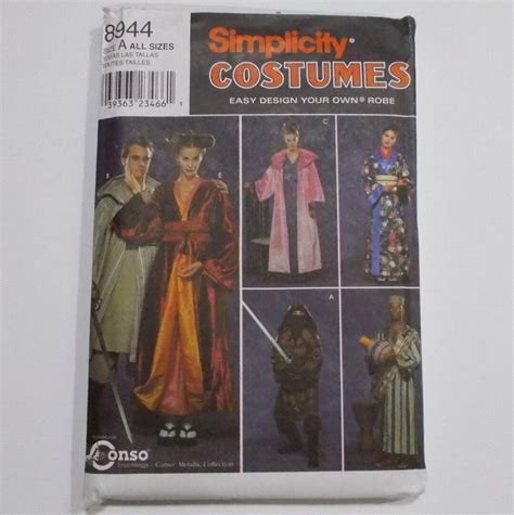 Simpicity 8944 Sewing Pattern Costume Pattern Robes Star Wars Jedi