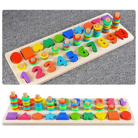 3 In 1 Digital Logarithmic Board Wooden Brain Box Games