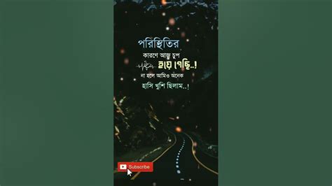 পরিস্থিতির কারণে আজ চুপ হয়ে গেছি না হয় আমিও খুব হাসিখুশি ছিলাম