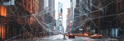 Buildings In A Vibrant Smart City Are Linked By An Advanced Ai Network Enhancing Urban