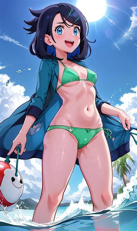 Rule 34 1girls Ai Generated Bag Bikini Blue Coat Blue Eyes Blue Hair
