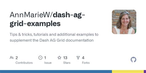 Github Annmariew Dash Ag Grid Examples Tips Tricks Tutorials And