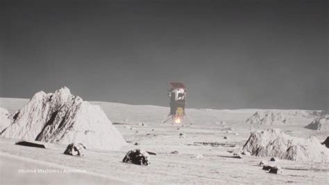 Video Odysseus Spacecraft Successfully Lands On Moon Abc News