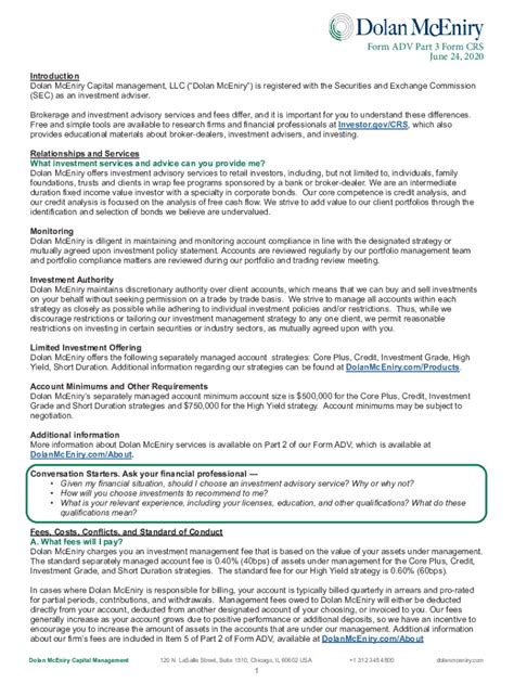Fillable Online Form ADV Part Form CRS June Citi Private Bank Fax Email Print