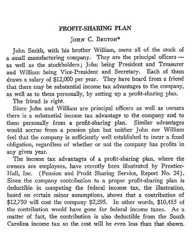 Free 10 Profit Sharing Plan Samples Small Business Retirement