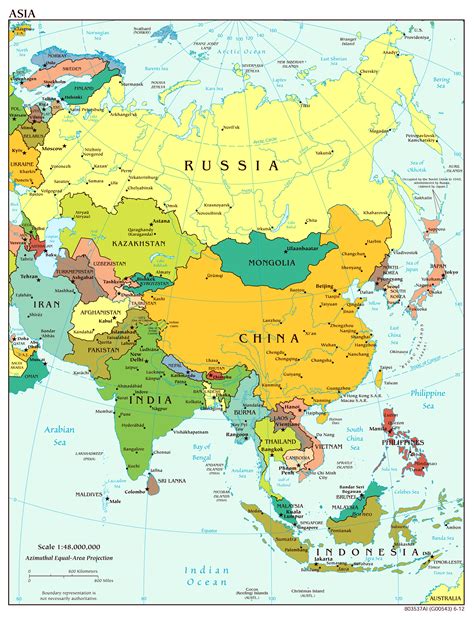Printable Map Of Asia And Europe