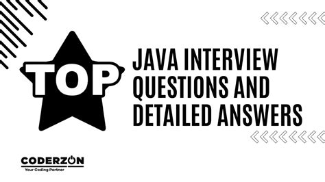 Top Java Interview Questions And Detailed Answers Coderzon
