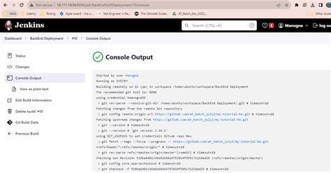 Deployment Of Backend Application Using Jenkins