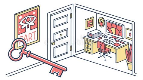 gamepad key unlocks gaming zone door to play access to video games and entertainment vector