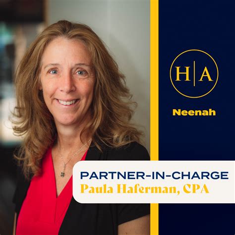 Paula Haferman Named Partner In Charge Of Hawkins Ash Cpas In Neenah
