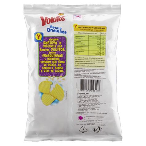 Batata Frita Ondulada Com Sal Yoki Yokitos Pacote 90g Super José