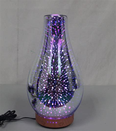 Hidly Mirror Glass Diffuser With 3d Essential Oil Bowling Ball Diffuser
