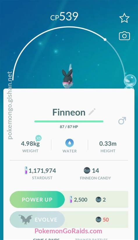 Finneon Pokemon Go
