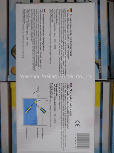 China Rubber Cable PP Water Level Float Switch Differential Pressure Switch Float Level Switch