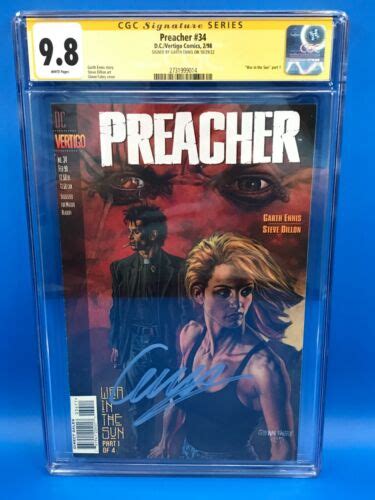 Preacher 34 DC Vertigo CGC SS 9 8 NM MT Signed By Garth Ennis EBay