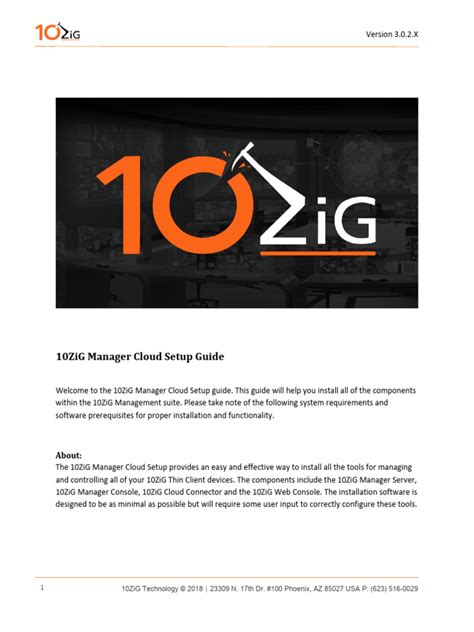 10zig Manager Cloud Setup Guide Pdf Internet Information Services