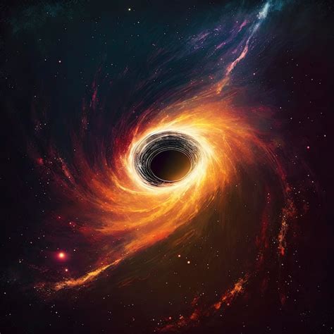 Premium Photo Black Hole And A Disk Of Glowing Plasma Supermassive Singularity In Outer Space