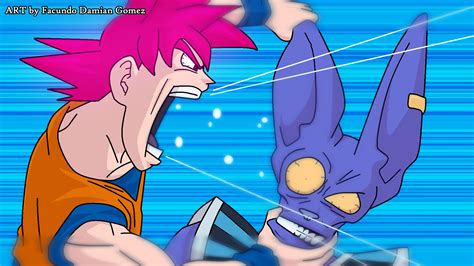 Goku Screaming At Beerus Redraw By Tyrannoraptor Rex On Deviantart