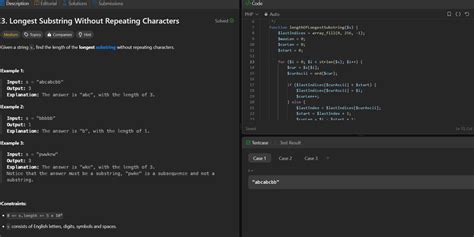 3 Longest Substring Without Repeating Characters Dev Community