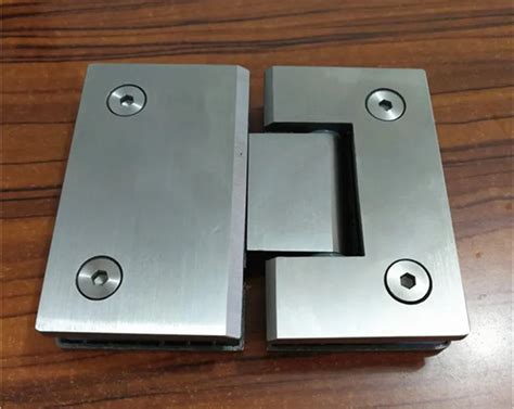 180 Degree Open Sus304 Stainless Steel Hinges Wall Installation Glass