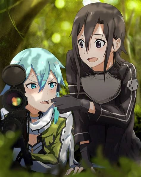 Sinon Kirito Manga Anime Art Manga Sinon Sao Kirito Asuna Kirito