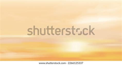 Sunrise Yellow Sky Cloud Bright Light Stock Vector Royalty Free