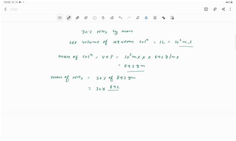 SOLVED An Aqueous Solution Is 30 0 By Mass Ammonia NH3 And Has A