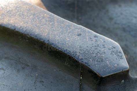Close Up Of Worn Black Tire Treading On Old Tractor Stock Image Image