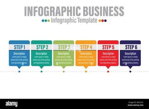 Infographic Design Template With Numbers Six 6 Option Or Six 6 Steps Can Be Used For Workflow
