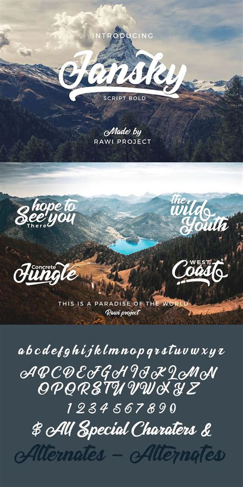 Jansky Casual Script Graphic Design Brochure Casual Script Fonts