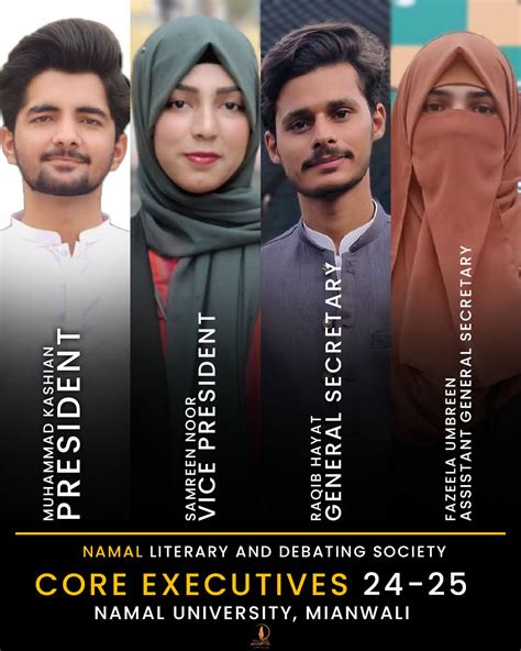 Honoured To Join Namal Literary And Debating Society As A Role Of General Secretary Looking