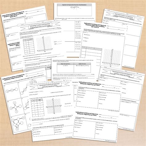 Exponential Functions And Sequences Complete Unit Algebra 1 Unit 6 Editable Light Bulb