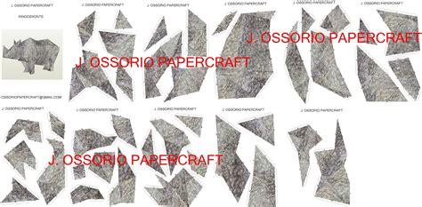 Ossorio Recortables De Papel Ossorio Recortables De Papel Rinoceronte