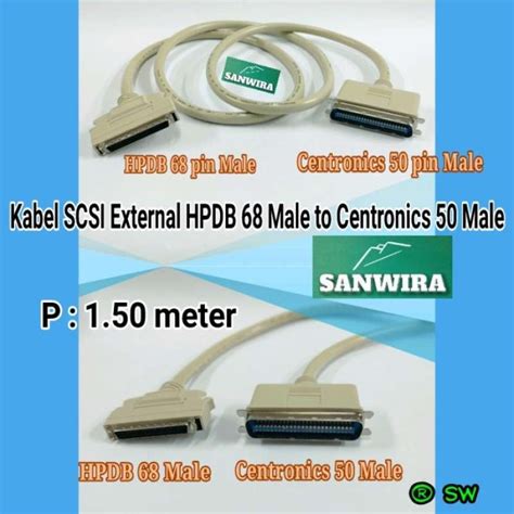 Jual Kabel Scsi External Hpdb 68 Male To Centronics 50 Male P 1 50 Mtr Di Seller Kompukamu