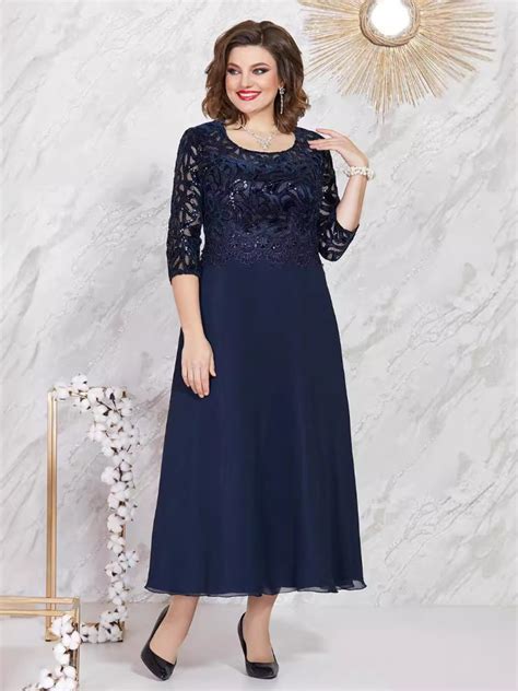 Plus Size Lace Chiffon Patchwork Long Dress Dress